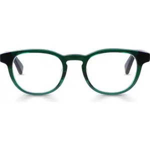 Eyebobs 46mm Round Frame Reading Glasses - Emerald Green Crystal