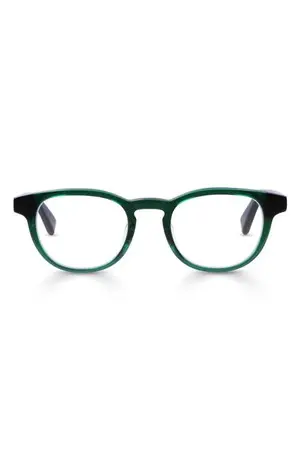 Eyebobs 46mm Round Blue Light Blocking Eyeglasses - Emerald Green Crystal