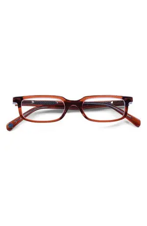 Eyebobs 48mm Rectangular Sunglasses - Burnt Orange/blue Crystal