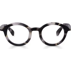 Eyebobs Tv Party Round Frame Blue Light Blocking Glasses - Matte Grey Tortoise