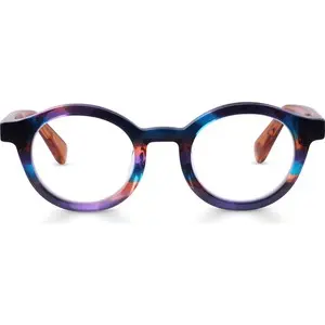 Eyebobs Tv Party Round Frame Blue Light Blocking Glasses - Purple/orange Multi