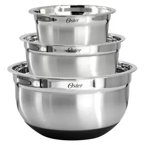 OSTER Oswalt 3 Piece Mixing Bowl Set With Non-slip Bases