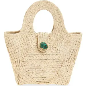 Pamela Munson The Petite Lulu Raffia Shoulder Bag