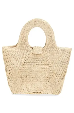 Pamela Munson The Petite Lulu Raffia Shoulder Bag