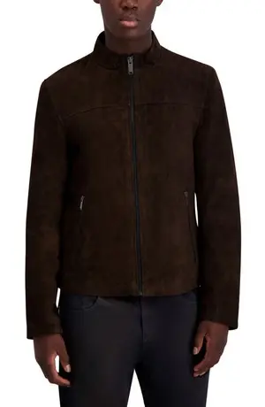 Karl Lagerfeld Suede Zip Jacket