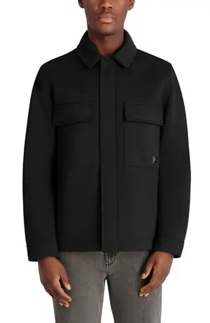 Karl Lagerfeld Twill Shirt Jacket - Black