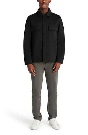 Karl Lagerfeld Twill Shirt Jacket - Black