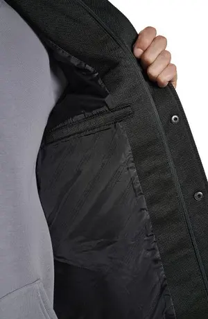 Karl Lagerfeld Paris Twill Shirt Jacket - Black