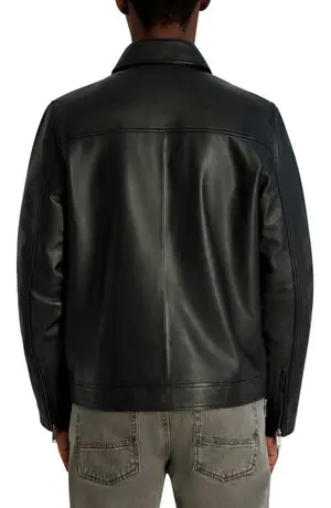 Karl Lagerfeld Leather Zip Jacket