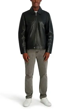 Karl Lagerfeld Leather Zip Jacket