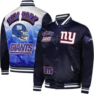 PRO STANDARD New York Giants Sublimated Satin Jacket - Navy