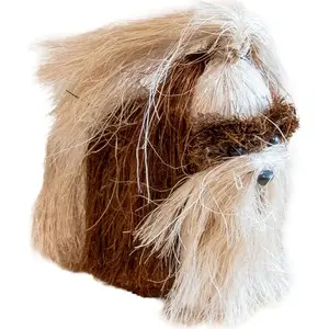 LIKHA Shih Tzu Handwoven Ornament - Brown/white