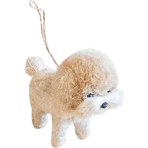LIKHA Poodle Handwoven Ornament - White