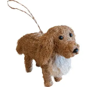 LIKHA Golden Retriever Handwoven Ornament - Brown/white