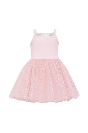 MINI CELEBRITIES Sleeveless Sparkle Tulle Dress - Sparkle Pink
