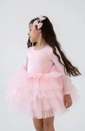 MINI CELEBRITIES Open Back Fluffy Tutu Dress - Pink Rose