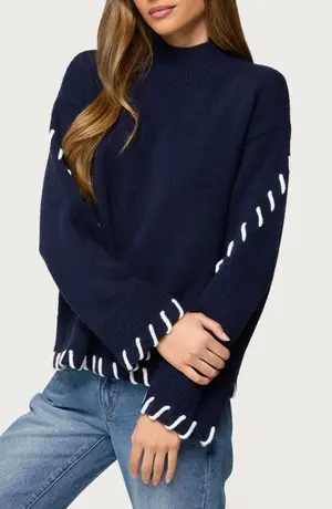 EDIKTED Indah Mock Neck Sweater