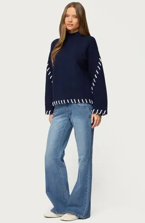 EDIKTED Indah Mock Neck Sweater