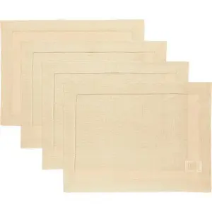 SOLINO HOME Linen Placematsclassic Hemstitch Beige