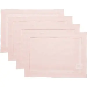 SOLINO HOME Linen Placematsclassic Hemstitch Pink
