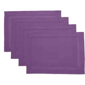 SOLINO HOME Linen Placematsclassic Hemstitch Purple