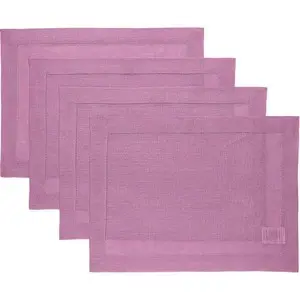 SOLINO HOME Linen Placematsclassic Hemstitch Violet