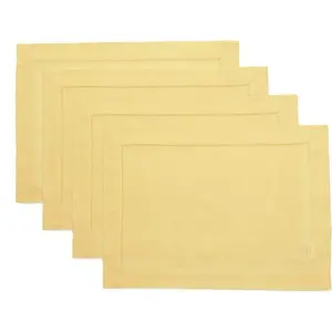 SOLINO HOME Linen Placematsclassic Hemstitch Yellow