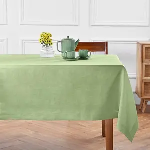 SOLINO HOME Linen Table Throwfete Laurel Green