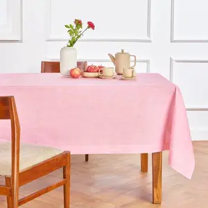 SOLINO HOME Linen Table Throwfete Pink Lemonade