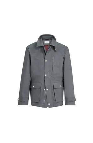 Brunello Cucinelli Bonded Fresco Field Jacket - Grey