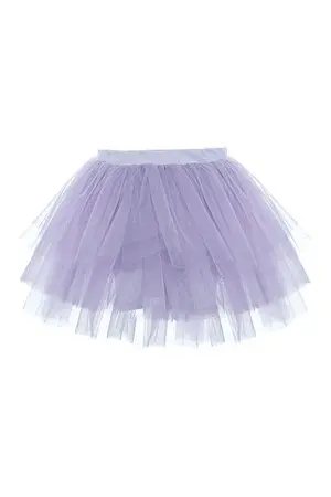 MINI CELEBRITIES Layered Tutu Skirt With Built-in Shorts - Purple Bloom