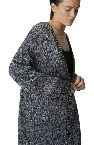Missoni Oversized Jacquard Knit Cardigan With Animalier Pattern