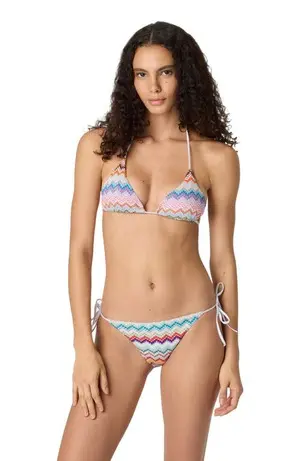 Missoni Triangle Bikini With Zigzag Pattern - Multicoloured