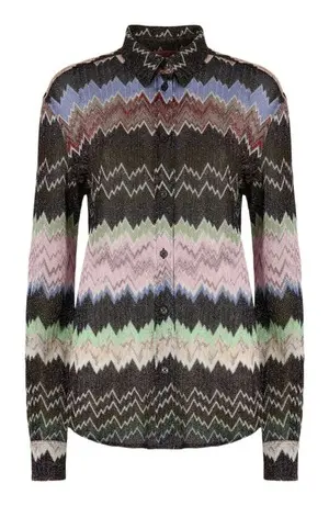 Missoni Viscose Lamé Snake Motif Shirt