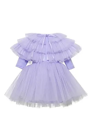 MINI CELEBRITIES Cloud Tulle Dress Set - Purple Bloom