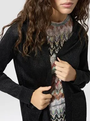 Missoni Lamé Fabric Belted Cardigan - Black