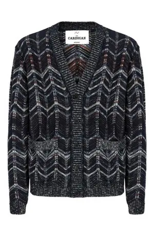 Missoni Cotton Chevron Cardigan - Blue