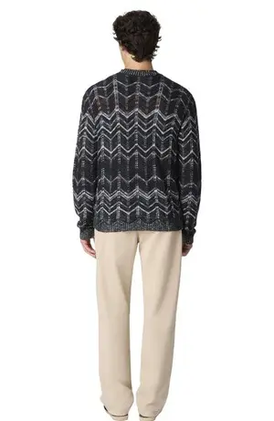 Missoni Cotton Chevron Cardigan - Blue