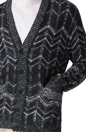 Missoni Cotton Chevron Cardigan - Blue
