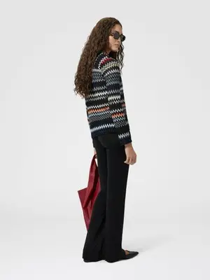 Missoni Lamé Fabric Flare Trousers - Black