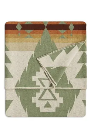 Pendleton Siskiyou Geo Print Throw Blanket - Sage