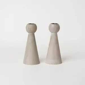 HOUSE OF REVELRY Bleached Taper Candle Holder