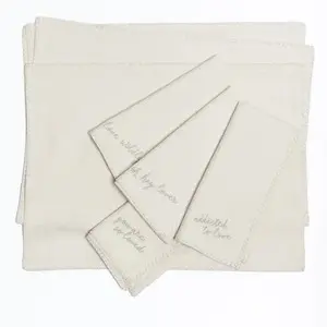 HOUSE OF REVELRY Love Notes Whipstitch Placemat Set Of Four