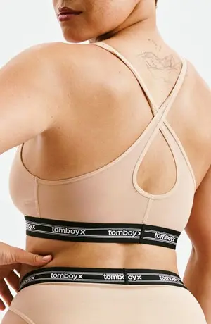TOMBOYX Powermesh Bralette - Chai