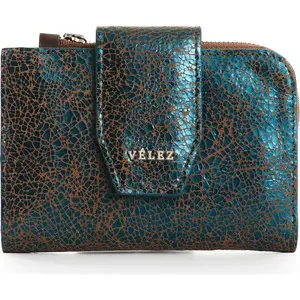 VELEZ Foil Leather Wallet - Blue