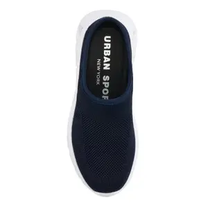 URBN SPORT BY JSLIDES Carla Knit Sneaker Mule - Navy