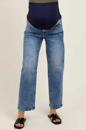 PINKBLUSH Slim Ankle Maternity Jeans - Blue