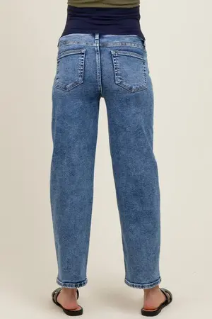 PINKBLUSH Slim Ankle Maternity Jeans - Blue