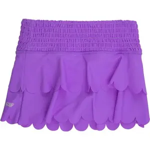 RUFFLEBUTTS Upf 50+ Active Tiered Flare Skort - Neon Purple