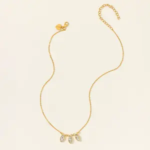 UNCOMMON GOODS Sliced Raw Diamond Trio Pendant Necklace